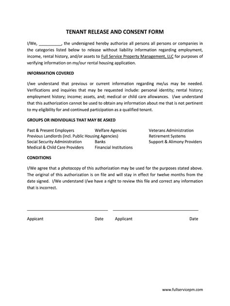 Tenant Release Of Information Form Fill Out And Sign Online Dochub