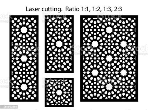 그늘 화면 개인 정보 보호 울타리 템플릿 레이저 컷 벡터 패널 화면 울타리 칸막이 Cnc 장식 패턴 잘리 디자인 인테리어 요소 이슬람 아랍어 레이저 절단 Cnc 장치에 대한