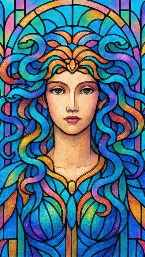 Stained Glass Art Portrait Free Photo Illustration Rawpixel