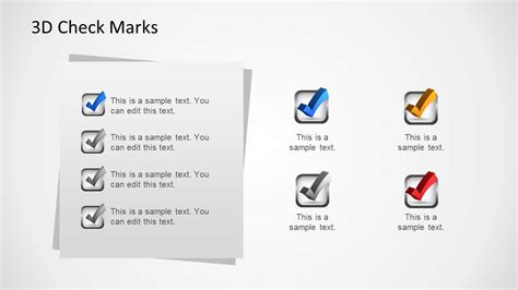 3d Check Marks Template For Powerpoint Slidemodel