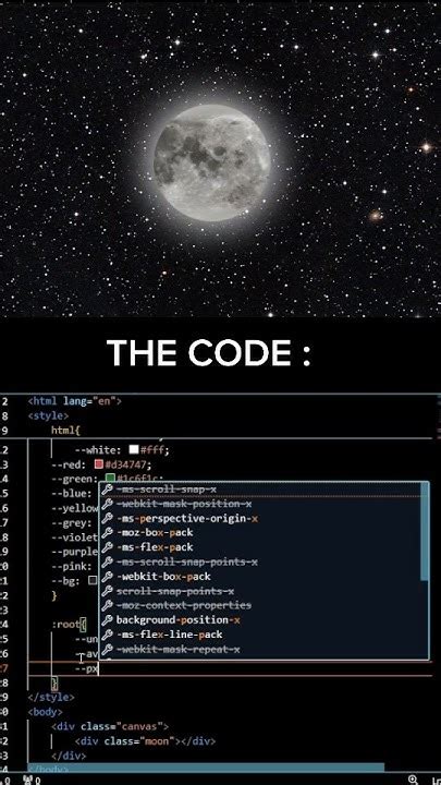 Isnt The Moon Lovely Html Css Codingshorts Coding Shorts