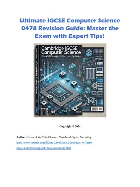 Ultimate Igcse Computer Science 0478 Revision Guide Master The Exam With Expert Tips Pdf