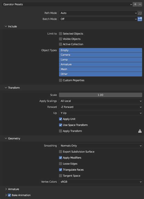 exporting a 3d model