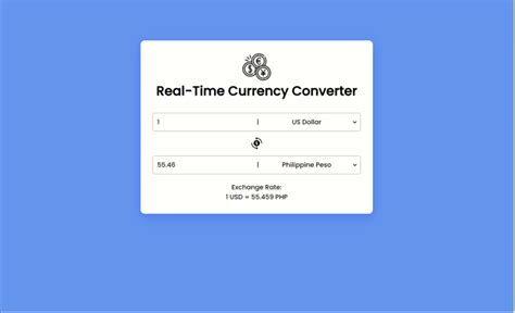 Real Time Currency Converter Using Html Css And Javascript With Source