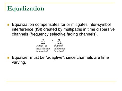 Ppt Equalization Powerpoint Presentation Free Download Id3904498