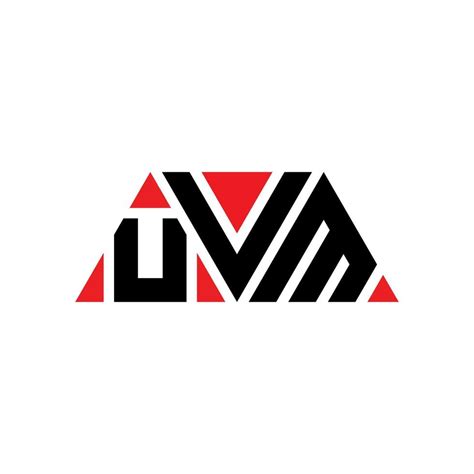 Uvm Triangle Letter Logo Design With Triangle Shape Uvm Triangle Logo