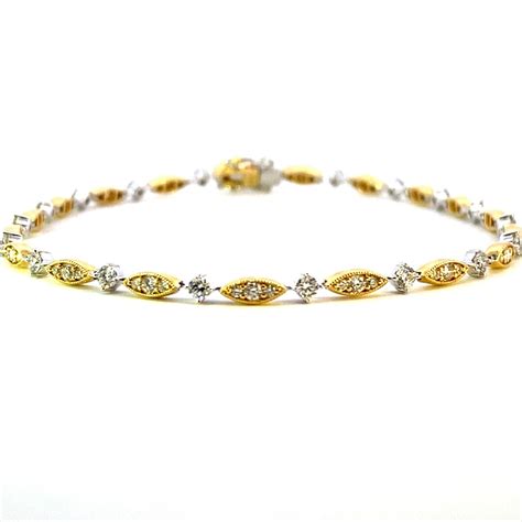Trewarne Heritage 18ct Yellow And White Gold Diamond Bracelet