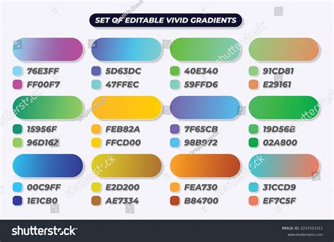 부드러운 그라데이션 배경 세트 스톡 벡터로열티 프리 2237523311 Shutterstock