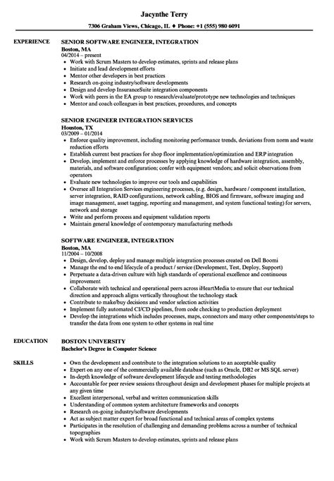 Engineer Integration Resume Samples Velvet Jobs