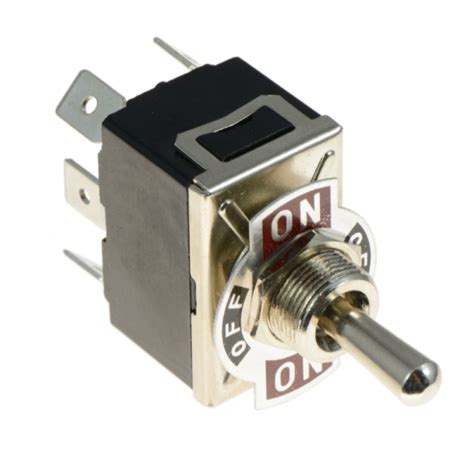 Standard Toggle Switch DPDT ON OFF ON Panel Mount Tab Terminals Railwayscenics