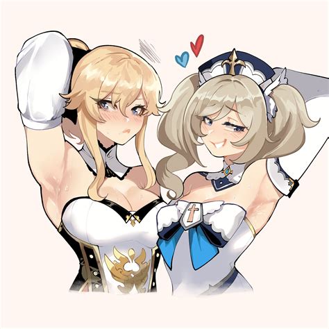Barbara And Jean Genshin Impact Drawn By Nyantcha Danbooru