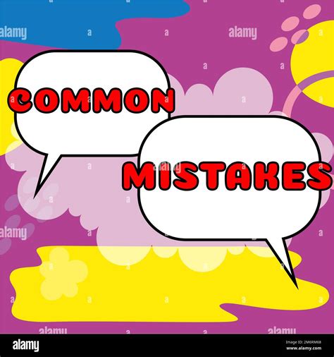 sign displaying common mistakes business approach actions that are