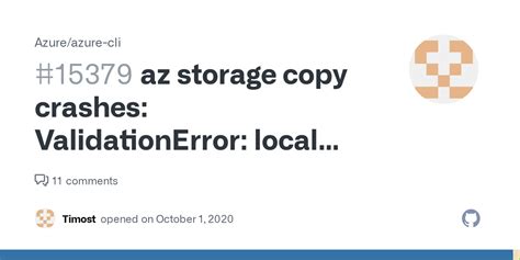Az Storage Copy Crashes Validationerror Local Variable Service