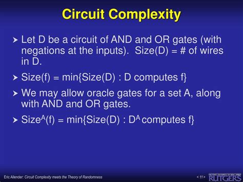 Ppt Circuit Complexity Meets The Theory Of Randomness Powerpoint
