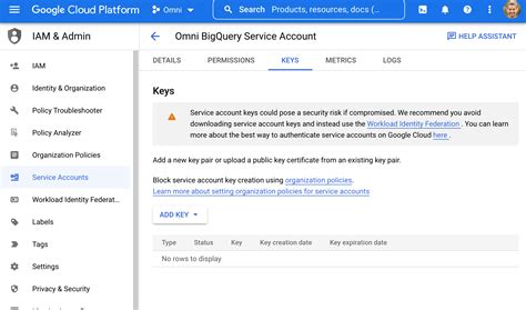Connecting Google BigQuery To Omni Omni Analytics Documentation