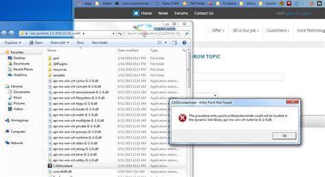 Cad Assistant Cant Start The Procedure Entry Point Ucrtbaseterminate