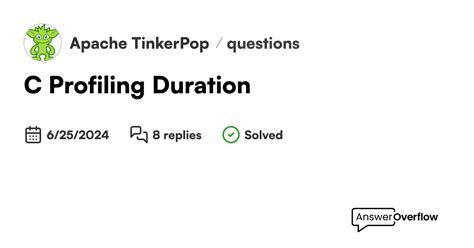 C Profiling Duration Apache Tinkerpop