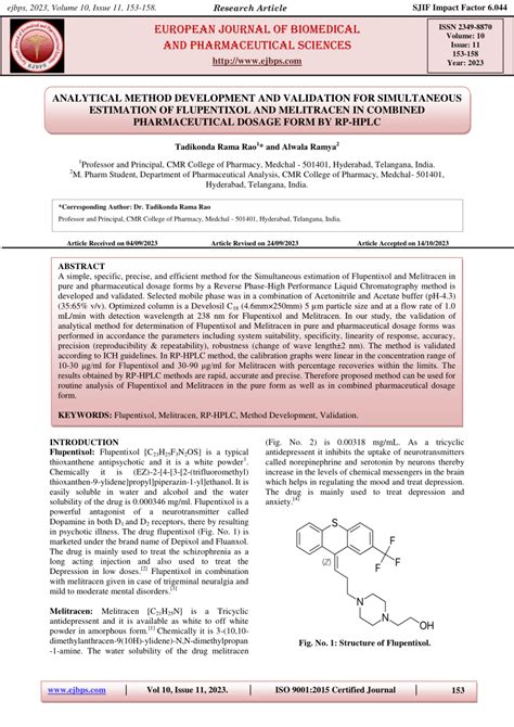 pdf analytical method development and validation for simultaneous