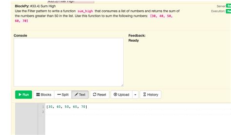 Solved Server Sa BlockPy 33 4 Sum High Use The Filter Chegg Com