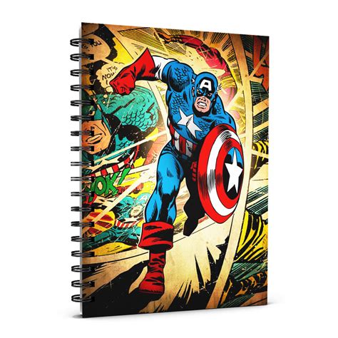 Captain America Spiral Notebook Desi Urban