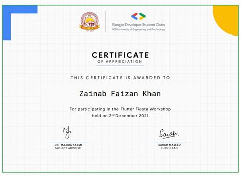 zainab faizan khan on linkedin flutterfiesta gdsc flutter