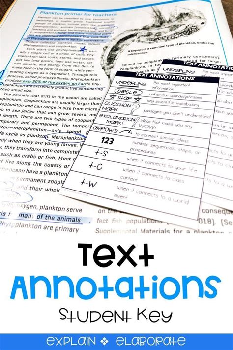 Support Babes Literacy Skills With This Text Annotation Key Designed Specifically For