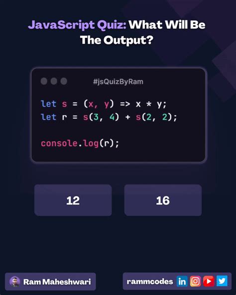 Ram Maheshwari ♾️ On Linkedin Jsquizbyram Html Css Javascript