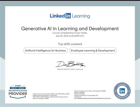 Pooja Yadav On Linkedin Generativeai Learninganddevelopment Shrm Professionaldevelopment