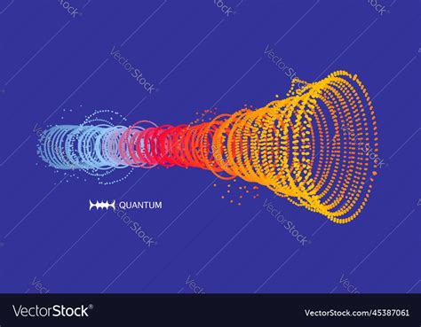Array With Dynamic Particles D Technology Style Vector Image