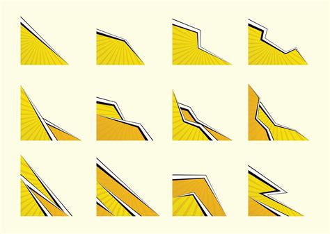 Comic Book Corner Border Decoration Graphic Design Orange Pop Art