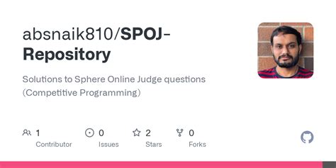github absnaik810 spoj repository solutions to sphere online judge