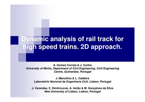 Pdf Dynamic Analysis Of Rail Track For High Speed Trains 2d Approach