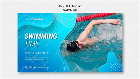 Free Psd Banner Template With Swimming