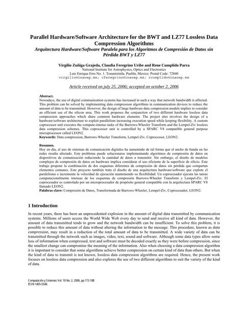 pdf parallel hardware software architecture for the bwt and