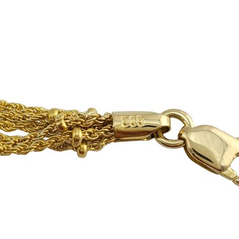 14k Yellow Gold 5 Chain Necklace At 1stdibs