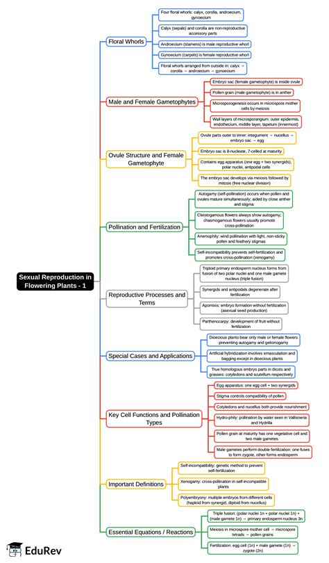 Mind Map Sexual Reproduction In Flowering Plants 1 Neet Pdf Download