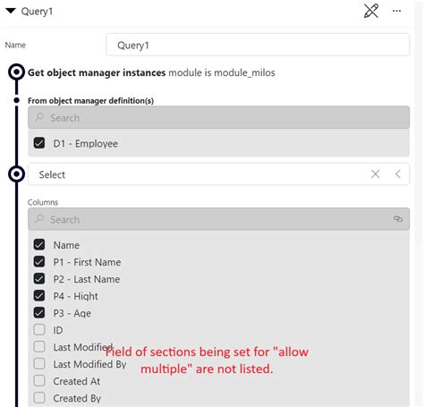 lca query on dom definition with an allow multiple section