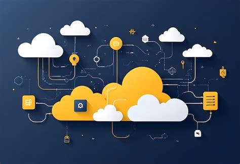Data Base Cloud Computing Technology Premium Ai Generated Image