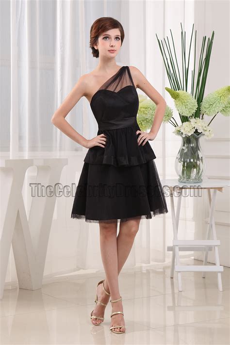 Discount One Shoulder Little Black Party Cocktail Dresses