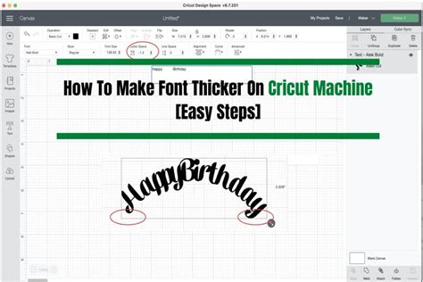 How To Make Font Thicker On Cricut Machine Easy Steps Cricut Design