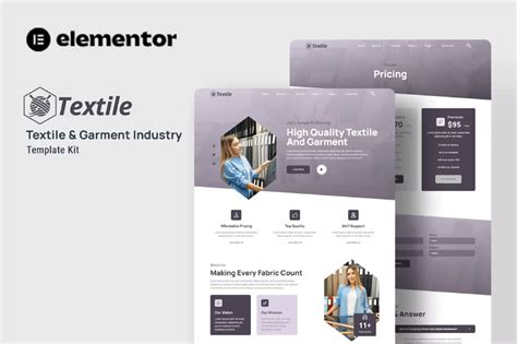 Textiles Garment Industry Elementor Template Kit