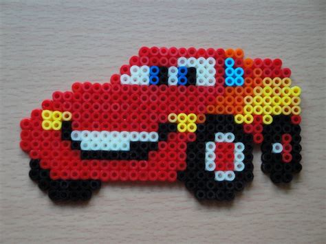 Lightning Mcqueen Perler Bead Art Perler Bead Patterns Hama Beads Design