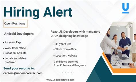 Hiringalert Letsconnect Androiddevelopers Reactjs Ui Ux Rita Seal