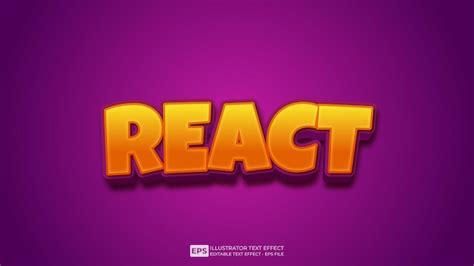 Premium Vector Vector Vector D Text React Editable Text Effect Font