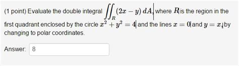 Solved Evaluate The Double Integral Doubleintegral R X Chegg