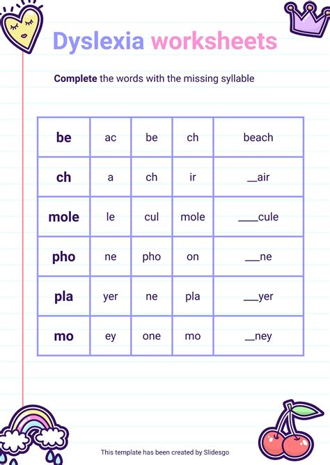 Free Printable Reading Passages For Dyslexia