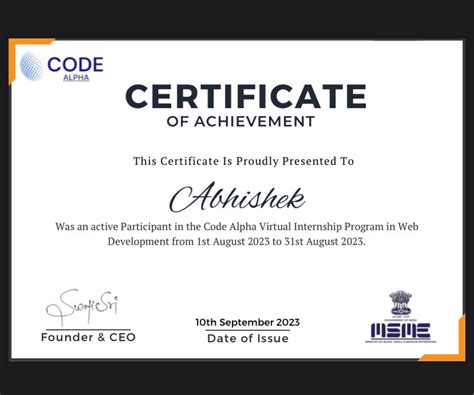 Abhishek Jain On Linkedin Codealpha