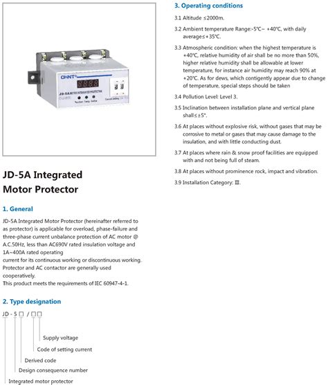 Chint Original Jd 5a Overload Phase Failure Three Phase Current