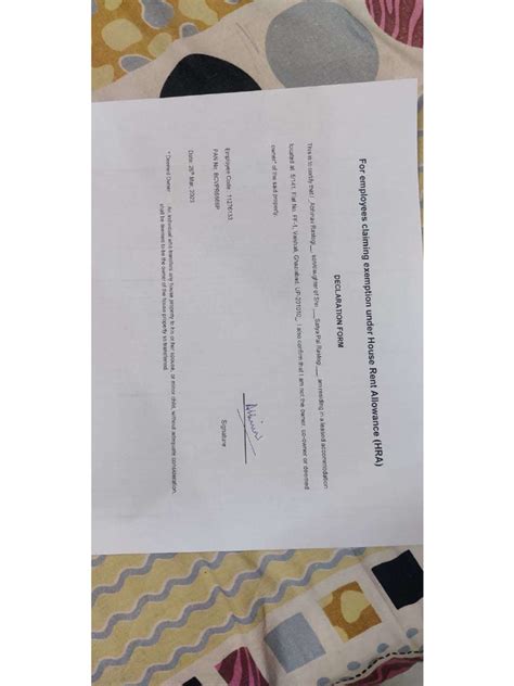 Hra Declaration Pdf
