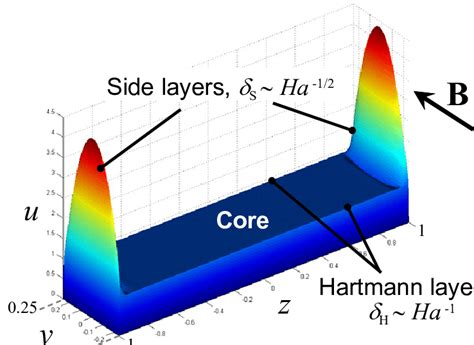Typical Mhd Velocity Distribution In An Electrically Conducting
